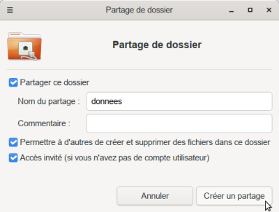 Partager un dossier avec Ubuntu vers Windows - Documentation du Dr Nicolas Frappé