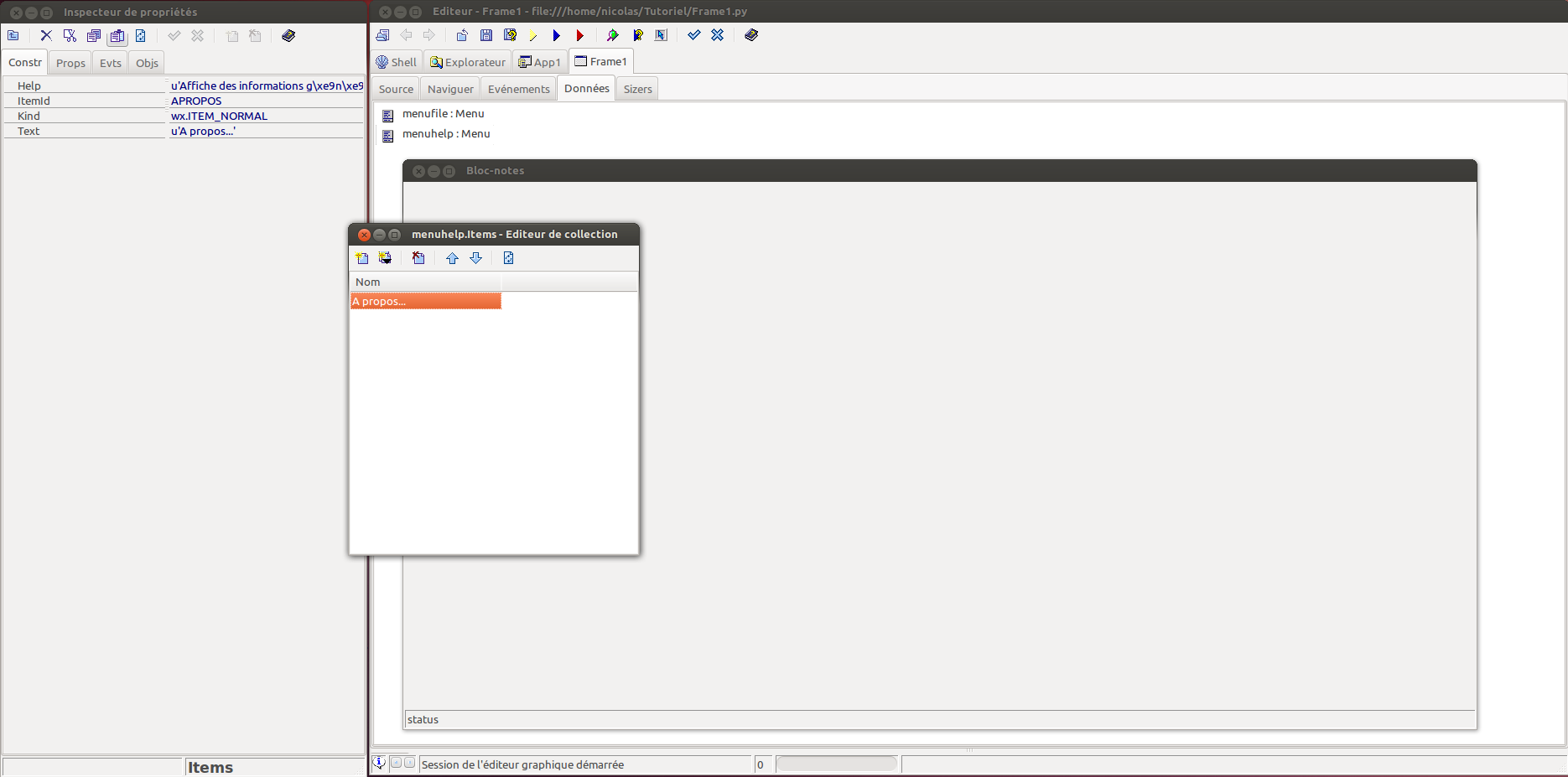 Boa constructor : Tutoriel - Construire votre première application ...